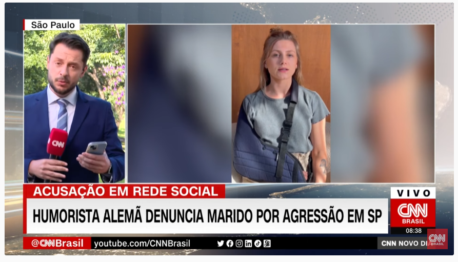 Humorista alemã Lea Maria denuncia marido, Juliano Gaspar, por ...